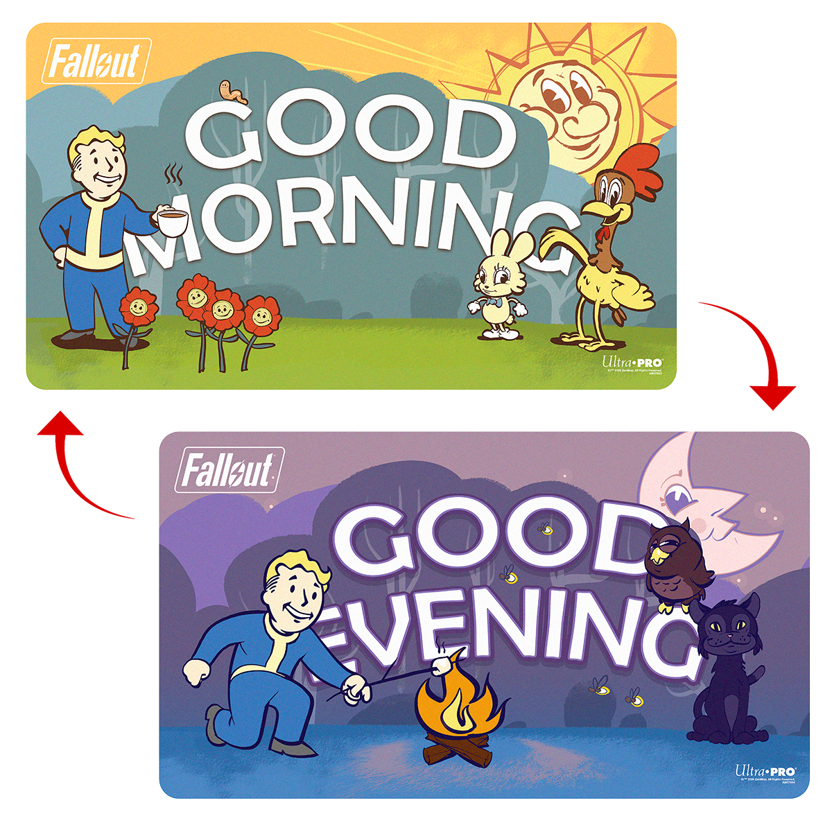 Ultra Pro | Fallout | Vault Boy - Good Morning/Good Evening Double ...