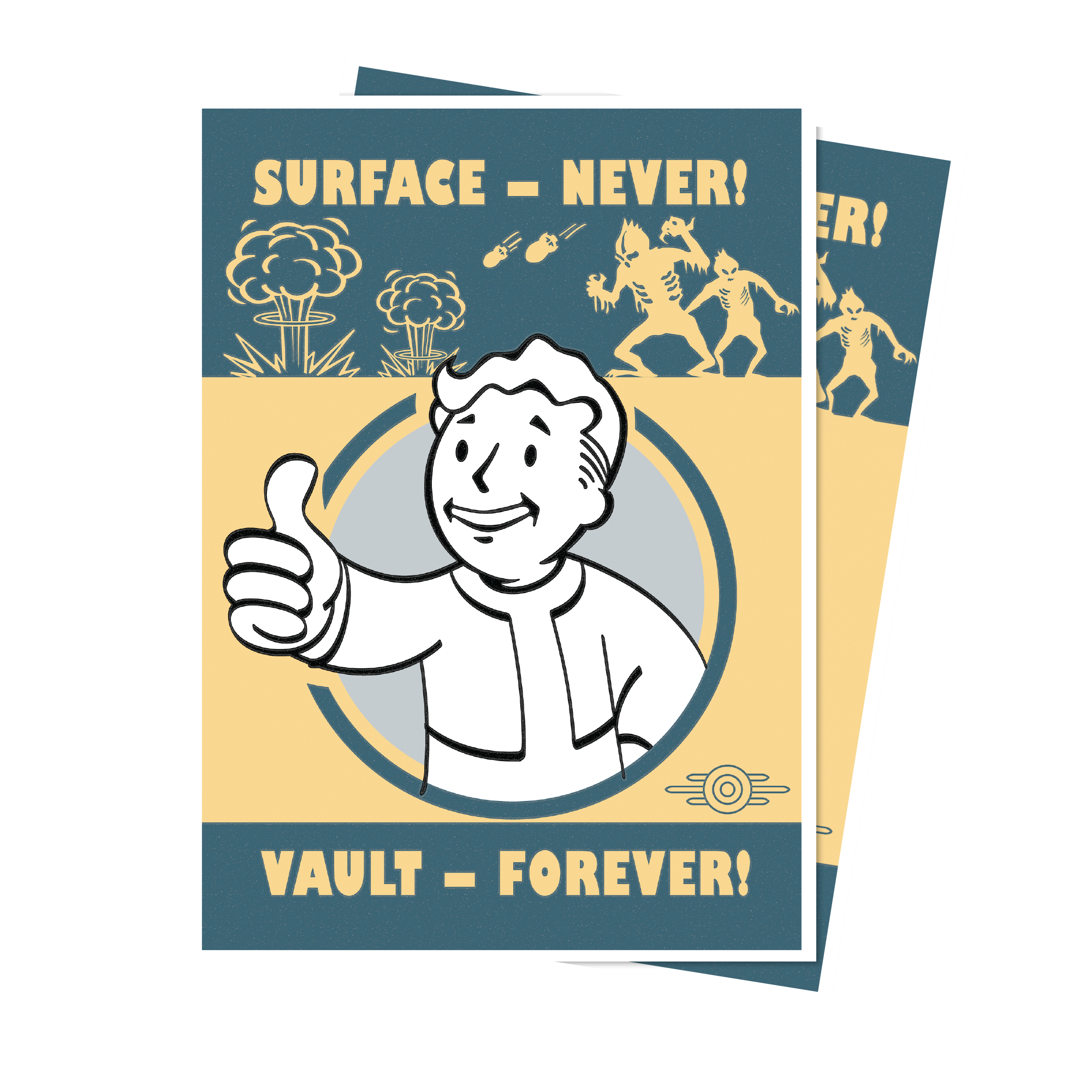 Ultra Pro | Fallout | Vault Boy - Surface - Never! Vault - Forever ...