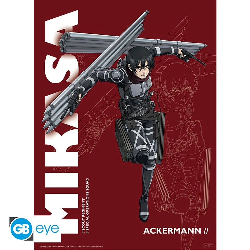 Abysse: Attack on Titan - Chibi Poster (52 x 38cm) - S4 Mikasa | B300345